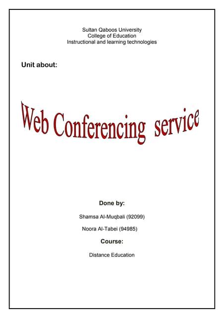 Web Conferencing Pdf Web Conferencing Computer Software And