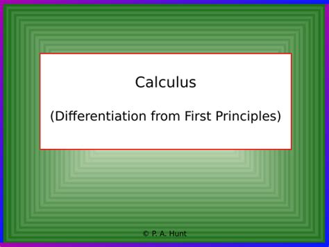 Calculus A Level Maths Teaching Resources