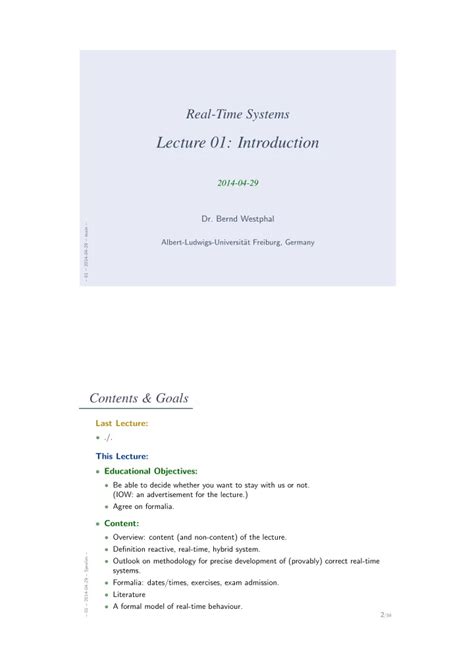 Pdf Lecture 01 Introduction 2014 04 29 Dr Bernd Westphal 01 Pdf Document 879079