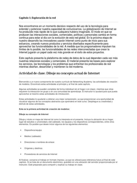 Capítulo 1 Modulo I Cisco Pdf Red De Computadoras Servidor