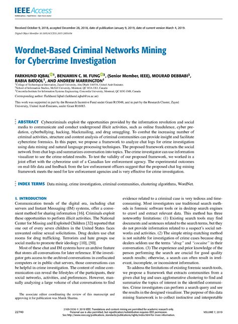 Wordnet Based Criminal Networks Mining For Cybercrime Investigation