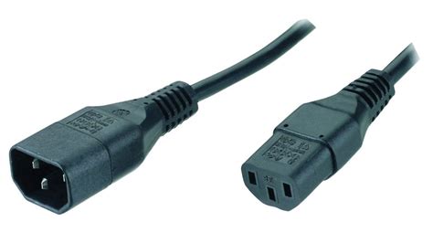 6900 17 60 Feller Straight Iec C14 Plug To Straight Iec C13 Socket Power Cord 1 5m Rs