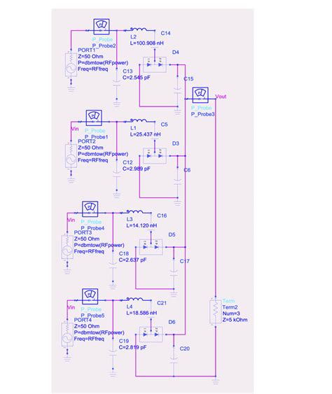 The Proposed Quad Band Circuit With Four Receiving Antennas Download Scientific Diagram