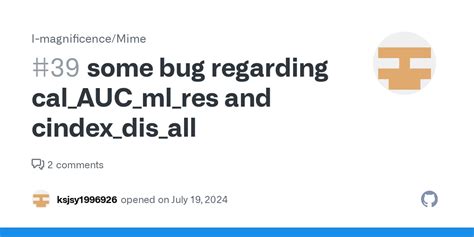 Some Bug Regarding Calaucmlres And Cindexdisall · Issue 39 · L