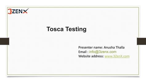 Tosca Testing3zenpptx