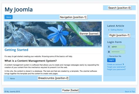Joomla Positions Tutorial Inway Hosting