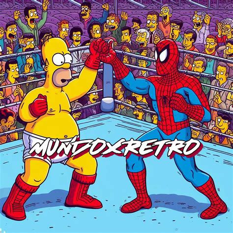 Homero Simpson Vs Spider Man Mundoxretro By Mundoxretro On Deviantart