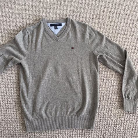 Grey Ralph Lauren Jumper Size Small Ignore With Depop