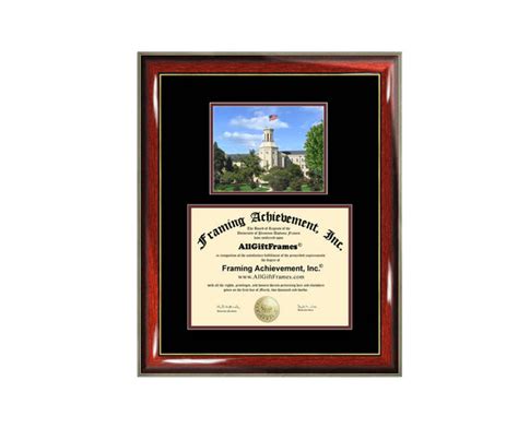 Wheaton College Illinois Diploma Frame Campus Photo Certificate Framin