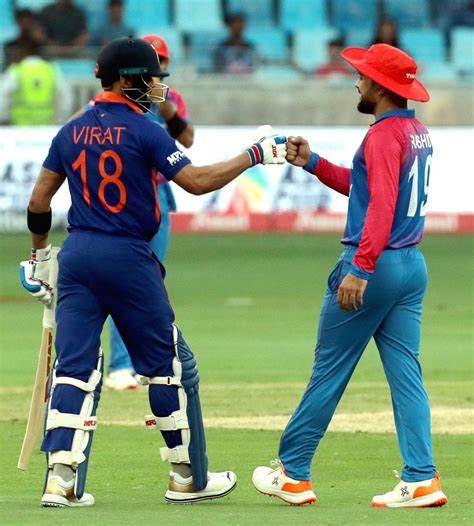 Dubaiindias Virat Kohli And Afghanistans Rashid Khan