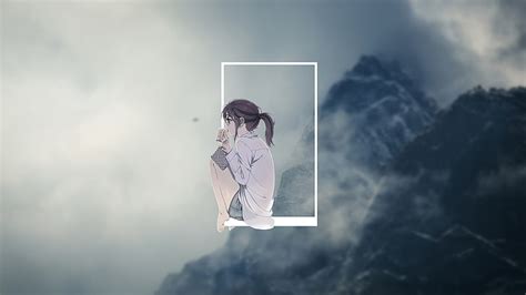 Hd Wallpaper Anime Blurred Nature Landscape Anime Girls One