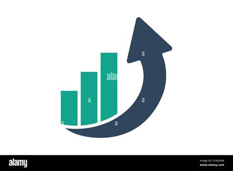 Trends Icon Solid Icon Style Chart With Up Arrow Icon Related To