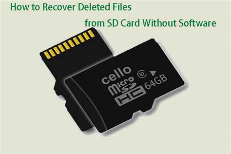 4 Methods To Perform Sd Card Recovery Without Software