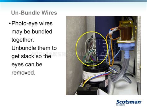 Scotsman Cme656rs 3f Cm3 Ice Machine Photo Eye Ice Sensor Removal And Cleaning Ice Maker Manuals