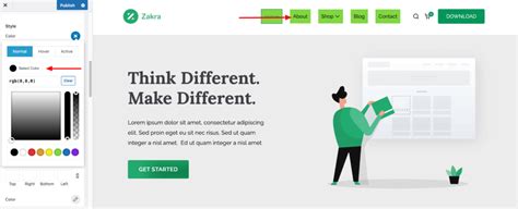 Primary Menu Overview Pro Docs Zakratheme