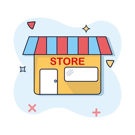 Icône De Magasin Dillustration De Dessin Animé De Vecteur Dans Le