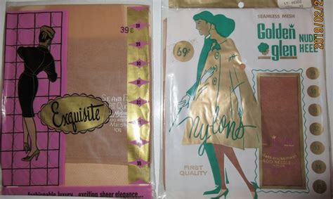 2 Pairs Of Vintage Nylon Stockings Size 10 1 2 35 By Nylonjunction
