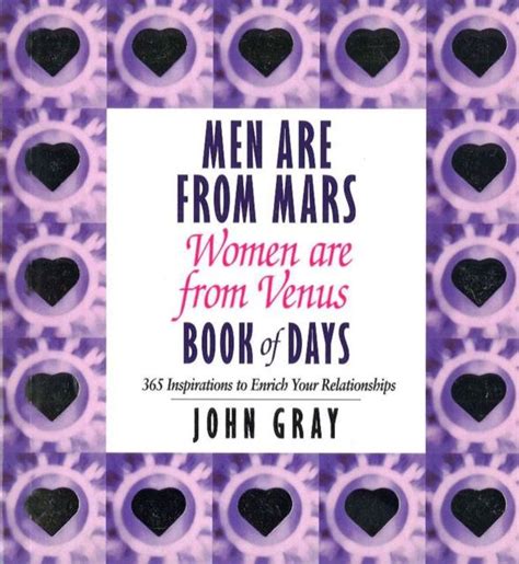 Men Are From Mars Women Are From Venus Book Of Days By John Gray