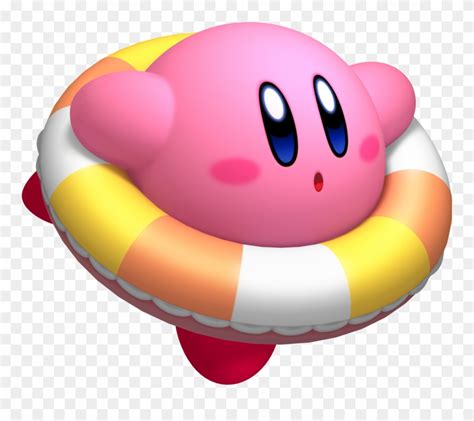 Download Can Kirby Get A Floatie Kirby Swimming Clipart 2083314