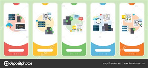 cloud computing mining server database data icons concepts cloud