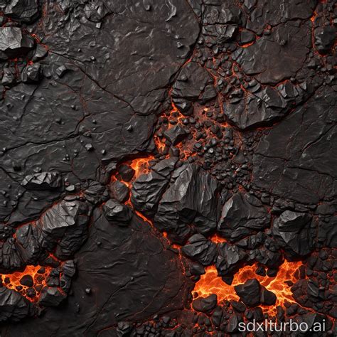 Highly Detailed Dark Cracked Magma Surface Asteroid Texture Sdxl Free Online