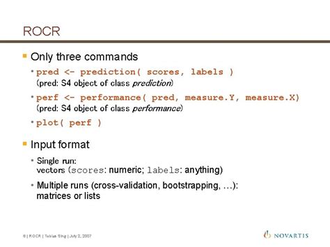 Visualizing Classifier Performance Tobias Sing Dept Of Modeling