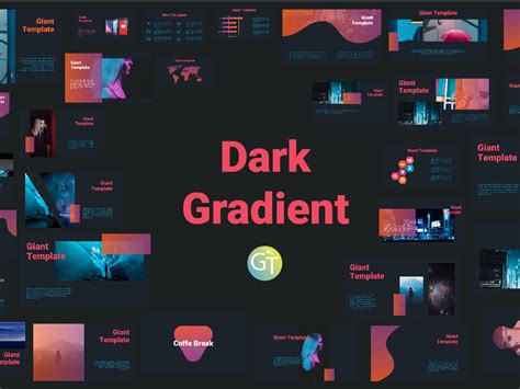 Dark Gradient Free Powerpoint Download Template By Giant Template On