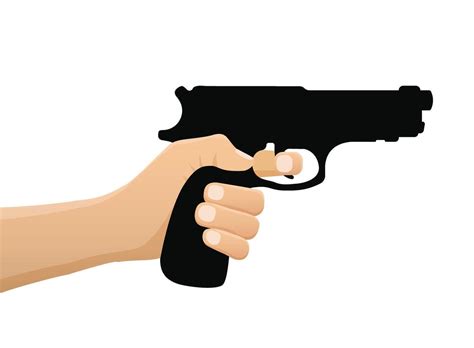 Hand Holding Gun 56695555 Vector Art At Vecteezy