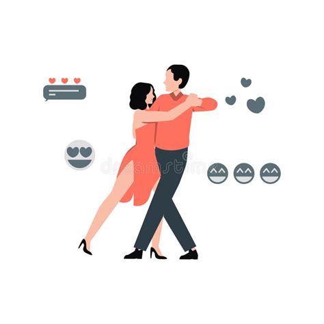 The Couple Is Dancing Stock Illustration Illustration Of Cartoon 335414539