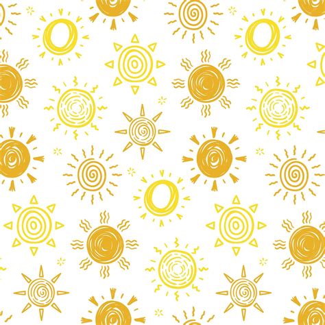 Free Vector Hand Drawn Sun Pattern