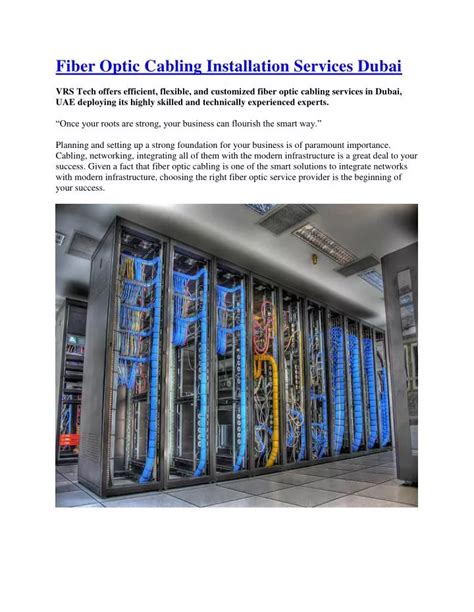 Ppt Fiber Optic Cabling Installation Powerpoint Presentation Free