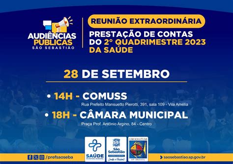 Prefeitura De São Sebastião Apresenta Prestação De Contas Do 2º