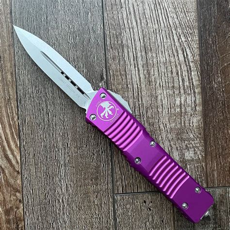 Microtech Combat Troodon D E Violet Stonewash Standard 142 10vi