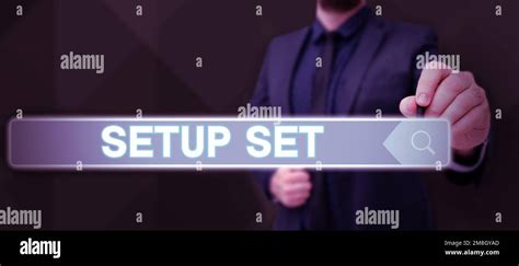 Conceptual Caption Setup Set Business Idea The Manner Position Or Direction In Which