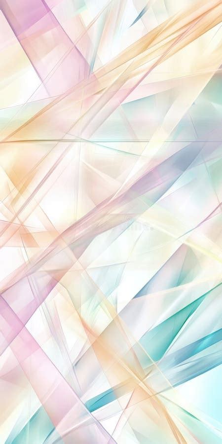 Soft Pastel Abstract Art With Translucent Layers In Gentle Hues Stock Illustration