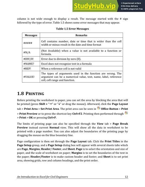 An Introduction To Excel For Civil Engineers From Engineering Theory To Excel Practice Pdf