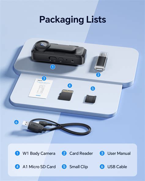 Boblov W1 Mini Body Cam Wearable Mini Guard Cam Hd 1080p