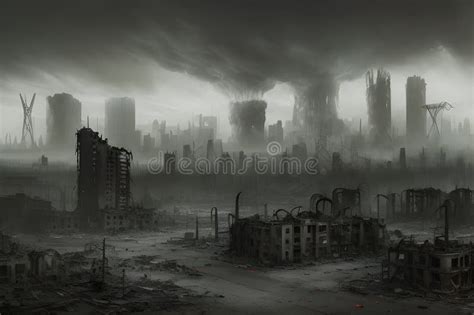 A Haunting And Evocative Concept Art Piece Depicting Stock Illustration