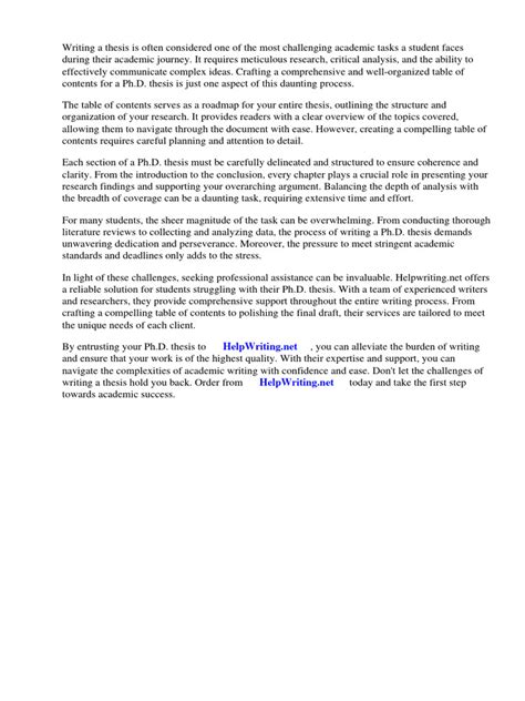 Sample Phd Thesis Table Of Contents Pdf Thesis Deep Learning