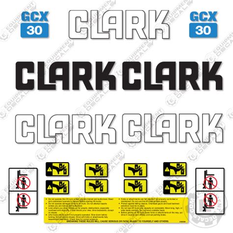 Fits Clark Forklift Decal Kit GCX CLRK GCX