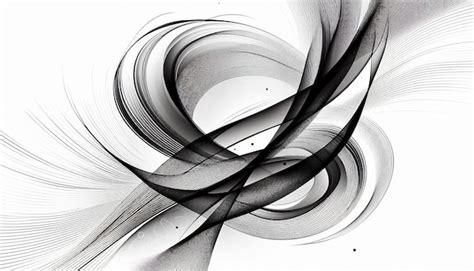 Abstract Monochrome Design With Smooth Lines Premium Ai Generated Image