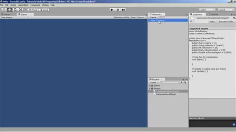 Tutorial 1 Unity3D Programação básica C Scripts JavaScripts