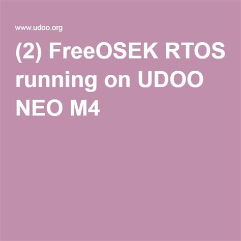 UDOO NEO FreeRTOS Demo