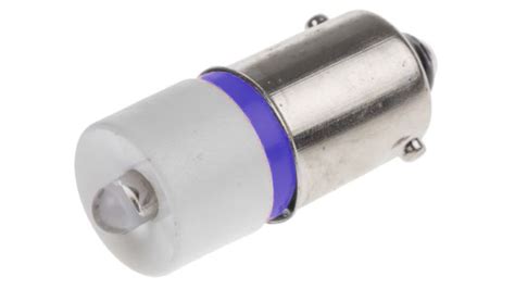 Rs Pro Blue Led Indicator Lamp 24v Ac Dc Ba9s Base 10mm Diameter