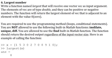 Largest Number Write A Function Named Largest That