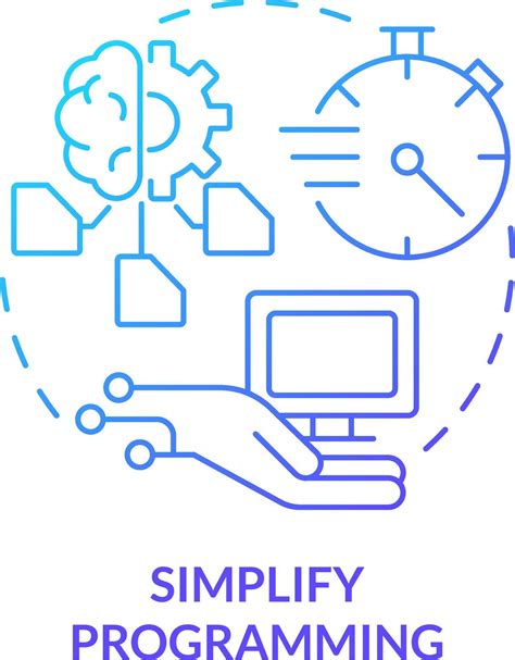 Simplify Programming Blue Gradient Concept Icon Development Automation Programming Skill