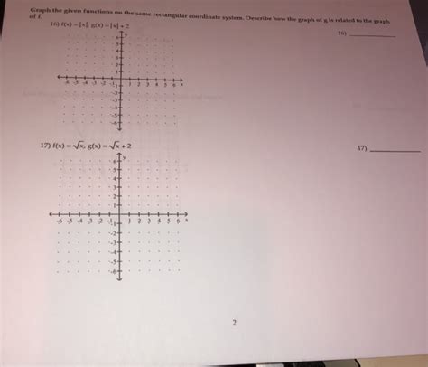 solved graph the given functions on the same rectangular