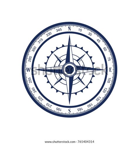 Wind Rose Compass Vector Symbolcompass Icon Stock Vector Royalty Free