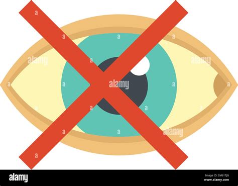 Blind Eye Icon Flat Illustration Of Blind Eye Vector Icon For Web