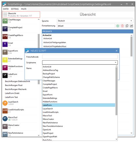 Scriptsettings Alle Einstellungen Für Eplan Scripte An Einer Stelle Verwalten